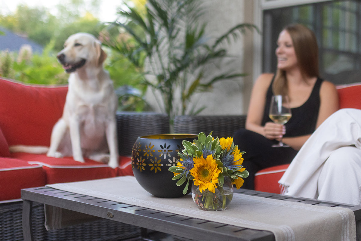 Solar Fire Bowl - Flickering Landscape Decoration Flame Light